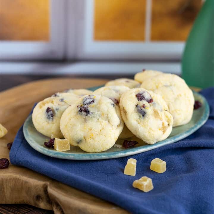 Cranberry Orange with Crystallized Ginger Cookies - My Cookie Journey